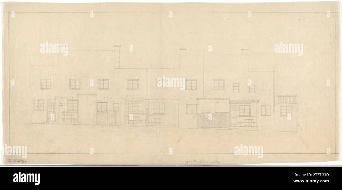 Adolf Loos (Entwerfer in) Settlement houses, Vienna, row settlement ...