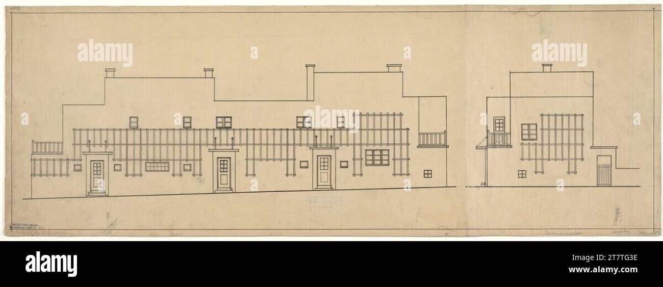 Adolf Loos (Entwerfer in) Settlement houses, Vienna, row settlement ...