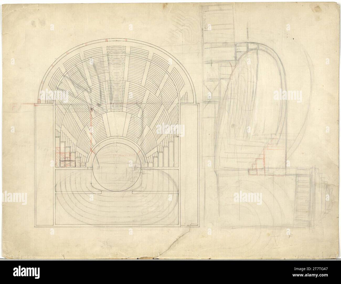 Adolf Loos (Entwerfer in) Theater for 4,000 people III., Vienna XIV ...
