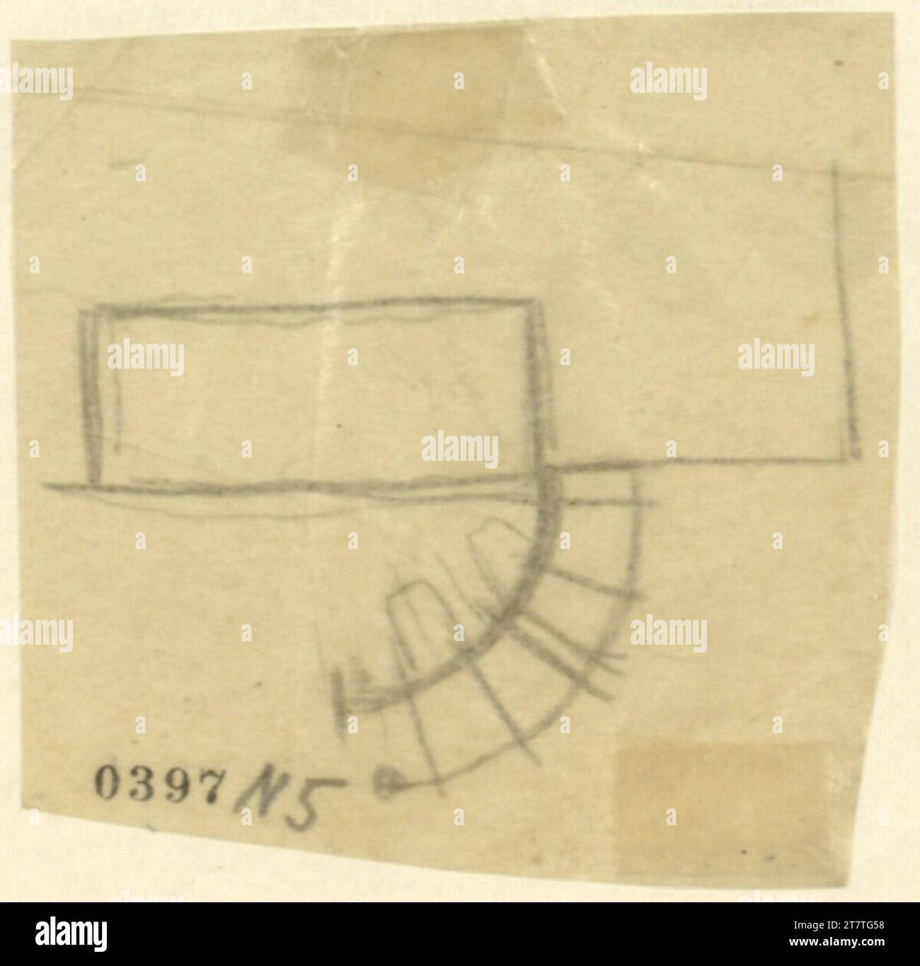 Adolf Loos (Entwerfer in) Theater, Detailskizzen. Transparent Paper ...