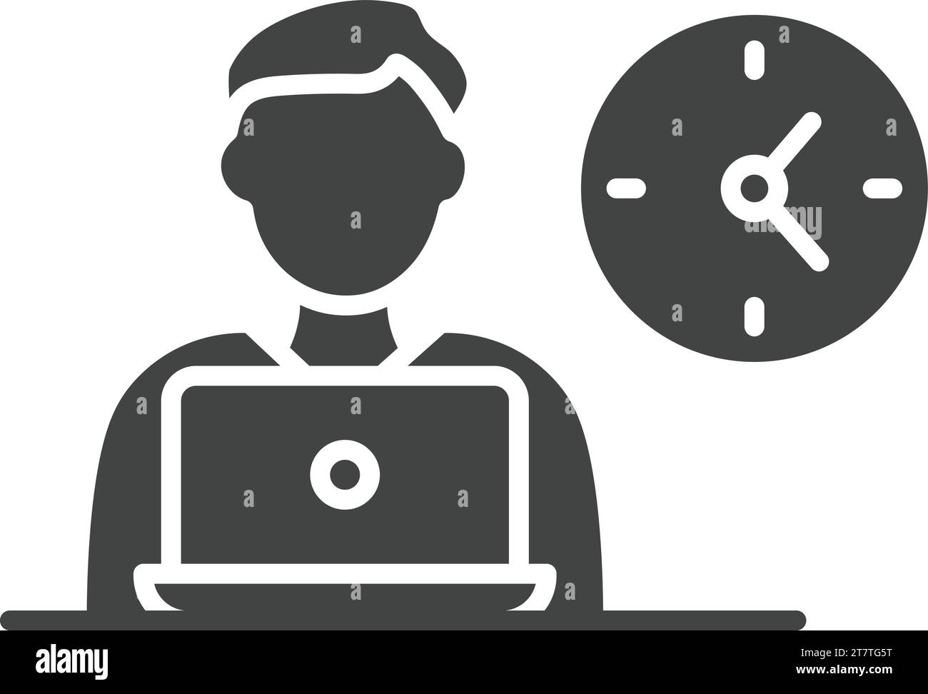 Working Time icon vector image Stock Vector Image & Art - Alamy
