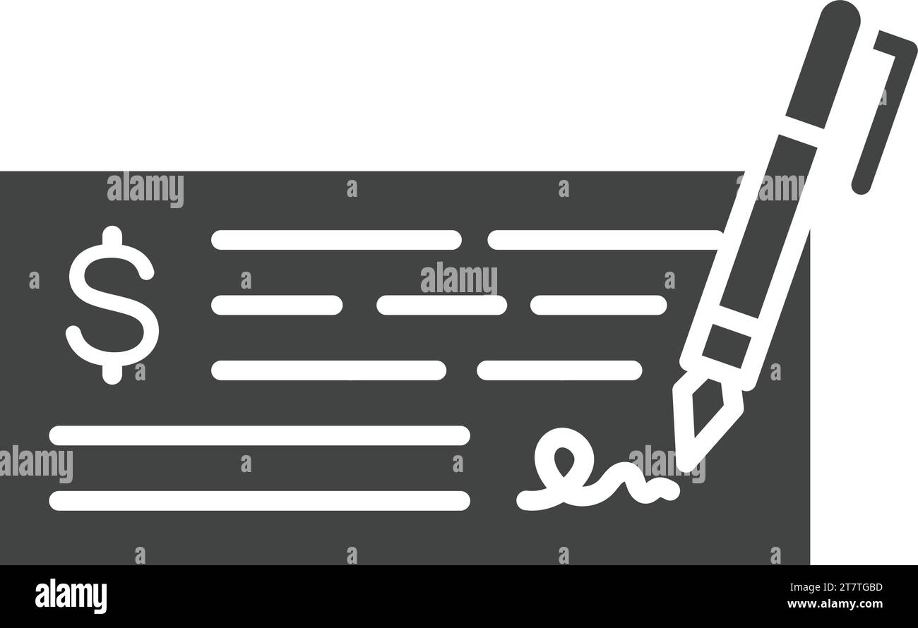 Write Cheque icon vector image Stock Vector Image & Art - Alamy