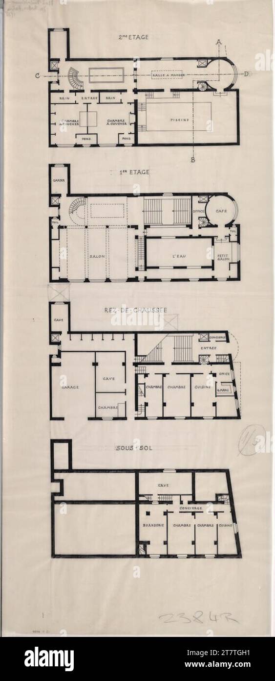 Adolf Loos (Entwerfer in) House Josephine Baker, Paris XVI, Avenue ...