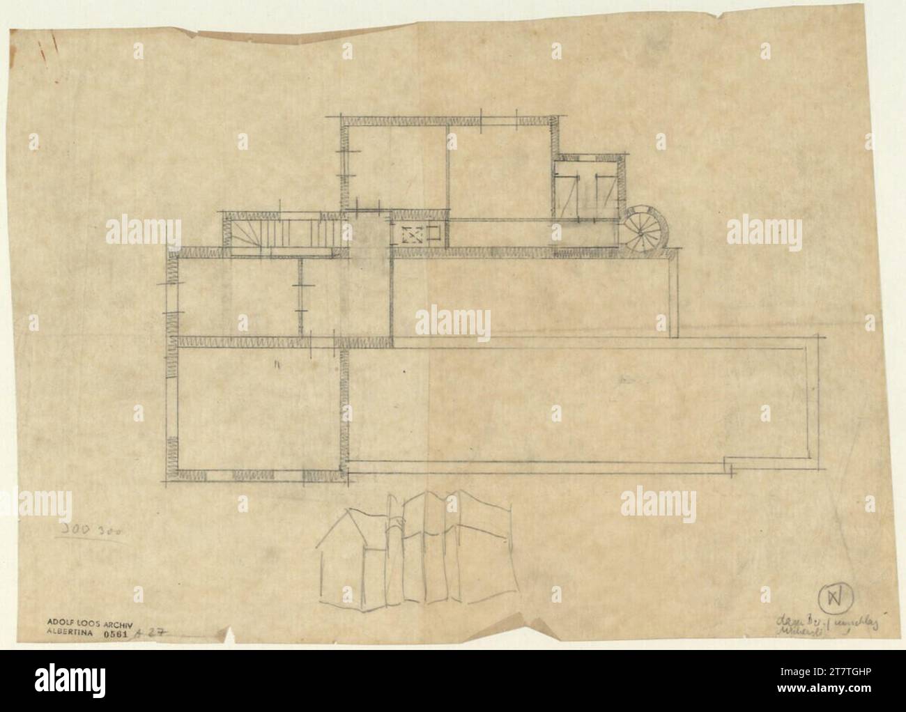 Adolf Loos (Entwerfer in) House with round tower, address and ...