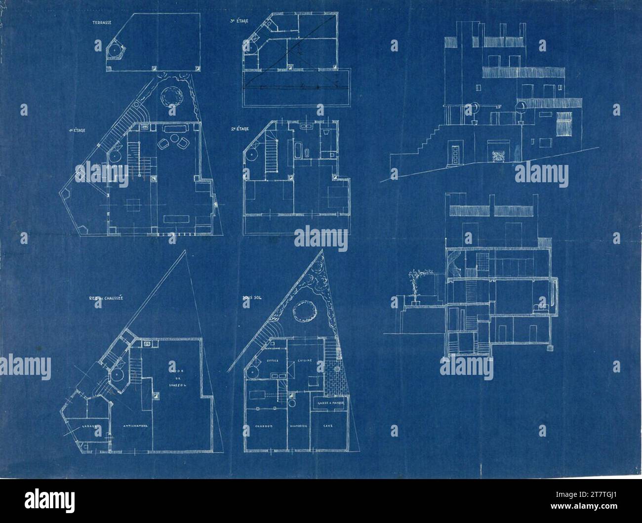 Adolf Loos (Entwerfer in) House Erwin Rosenberg, Paris XVIII, Avenue ...