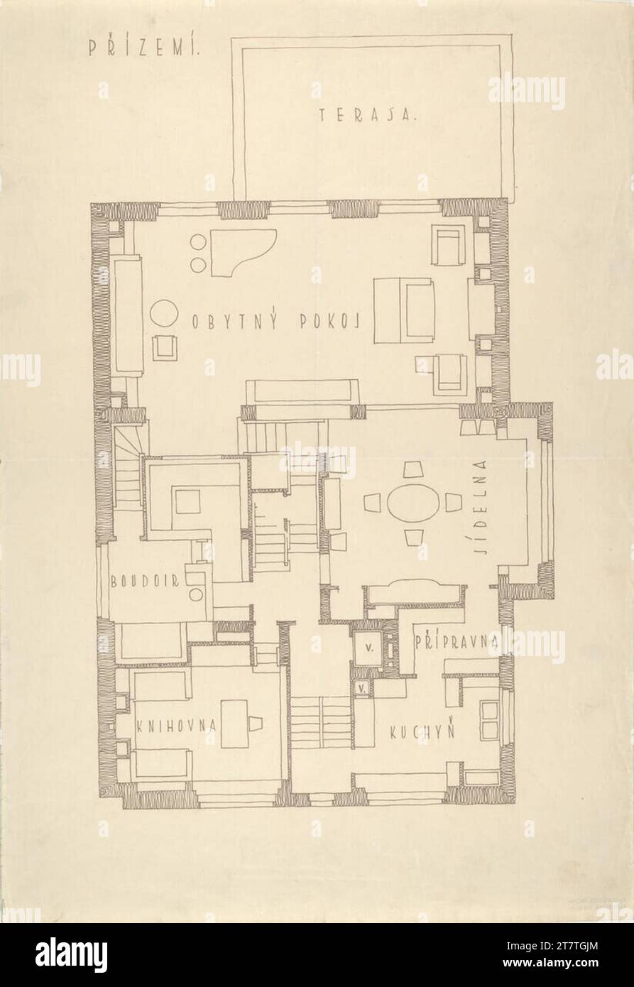 Adolf Loos (Entwerfer in) Villa Dr. Ing. Frantisek and Milada Müller ...