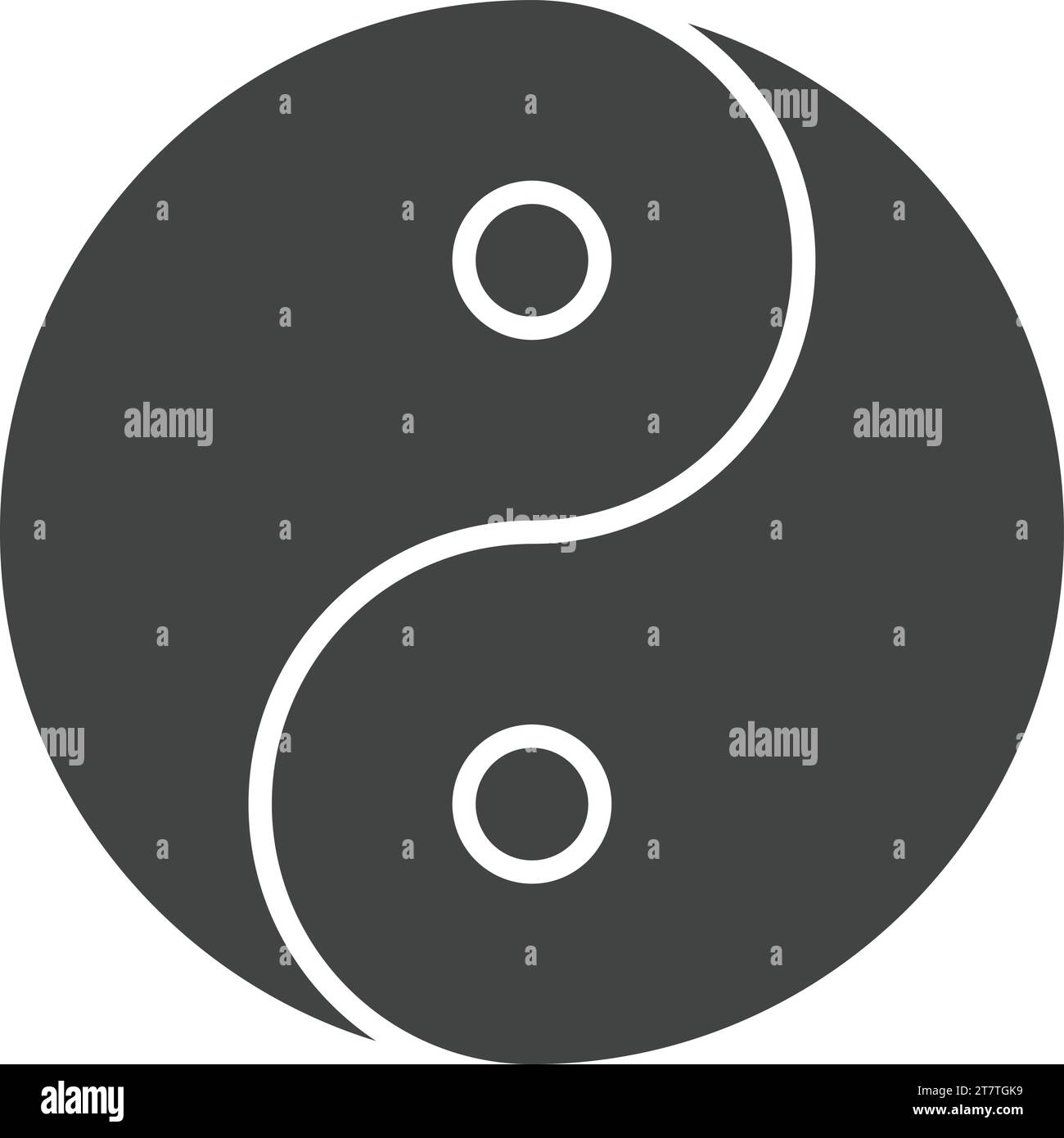 Yin Yang icon vector image Stock Vector Image & Art - Alamy