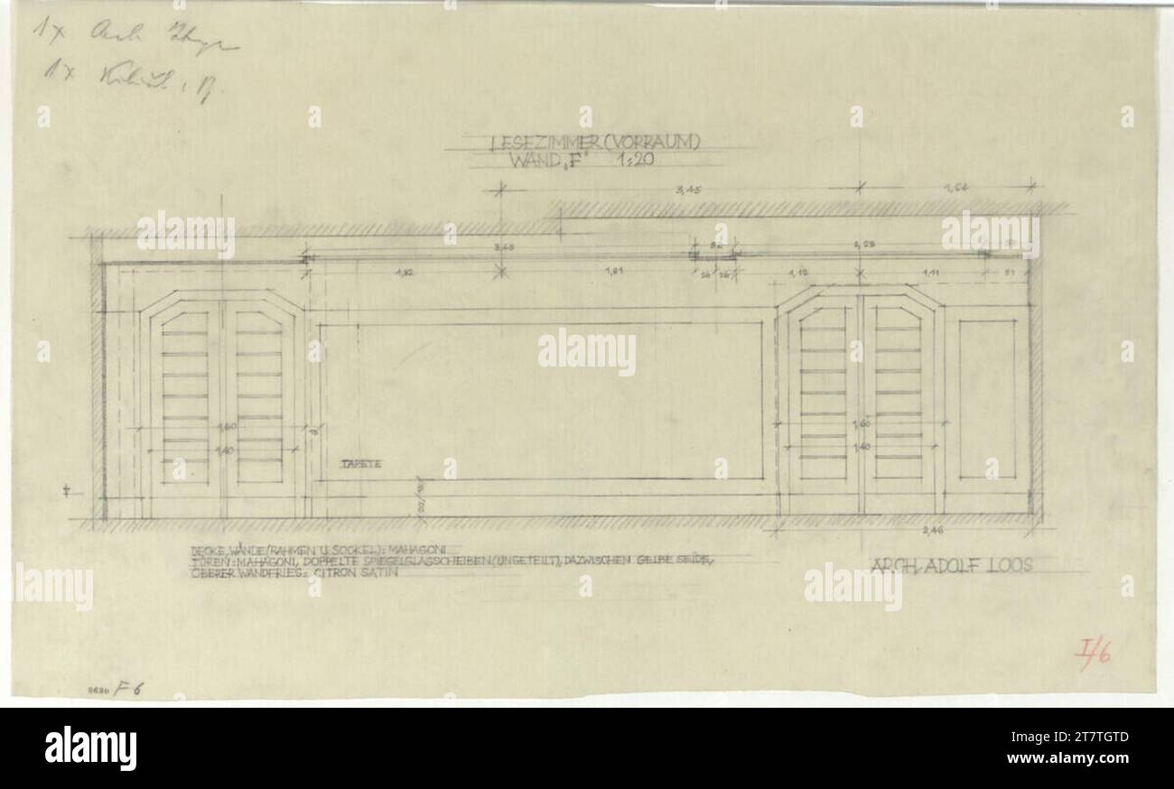 Adolf Loos (Entwerfer in) Sanatorium Esplanade, Karlsbad, Alte Wiese 36 ...