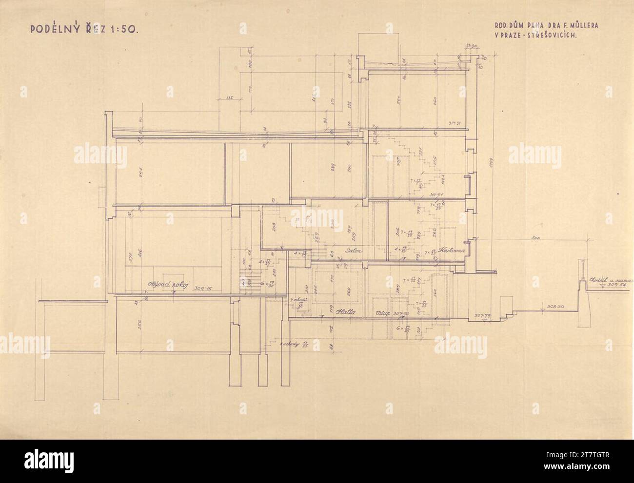 Adolf Loos (Entwerfer in) Villa Dr. Ing. Frantisek and Milada Müller ...