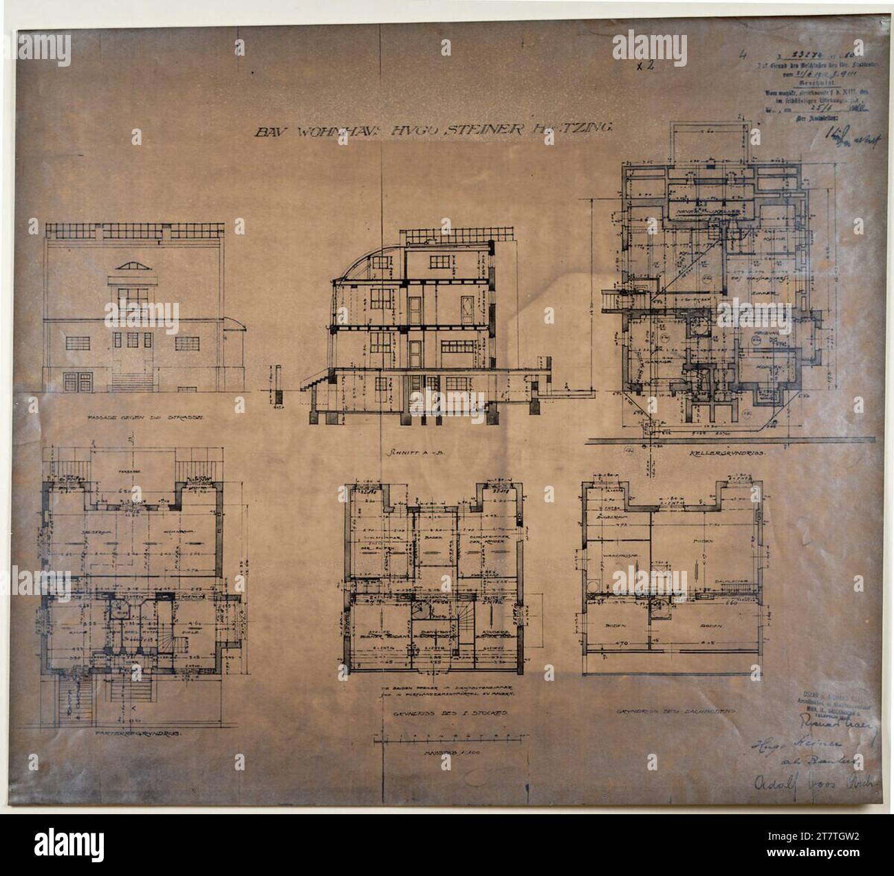 Adolf Loos (Entwerfer in) Haus Hugo and Lilly Steiner, Vienna XIII., St ...