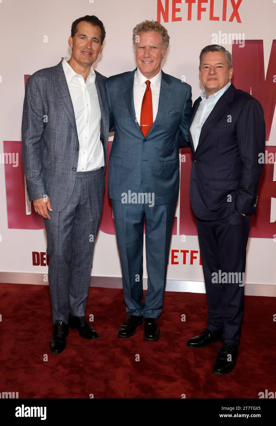 Los Angeles, Ca. 16th Nov, 2023. Scott Stuber, Will Ferrell, Ted ...