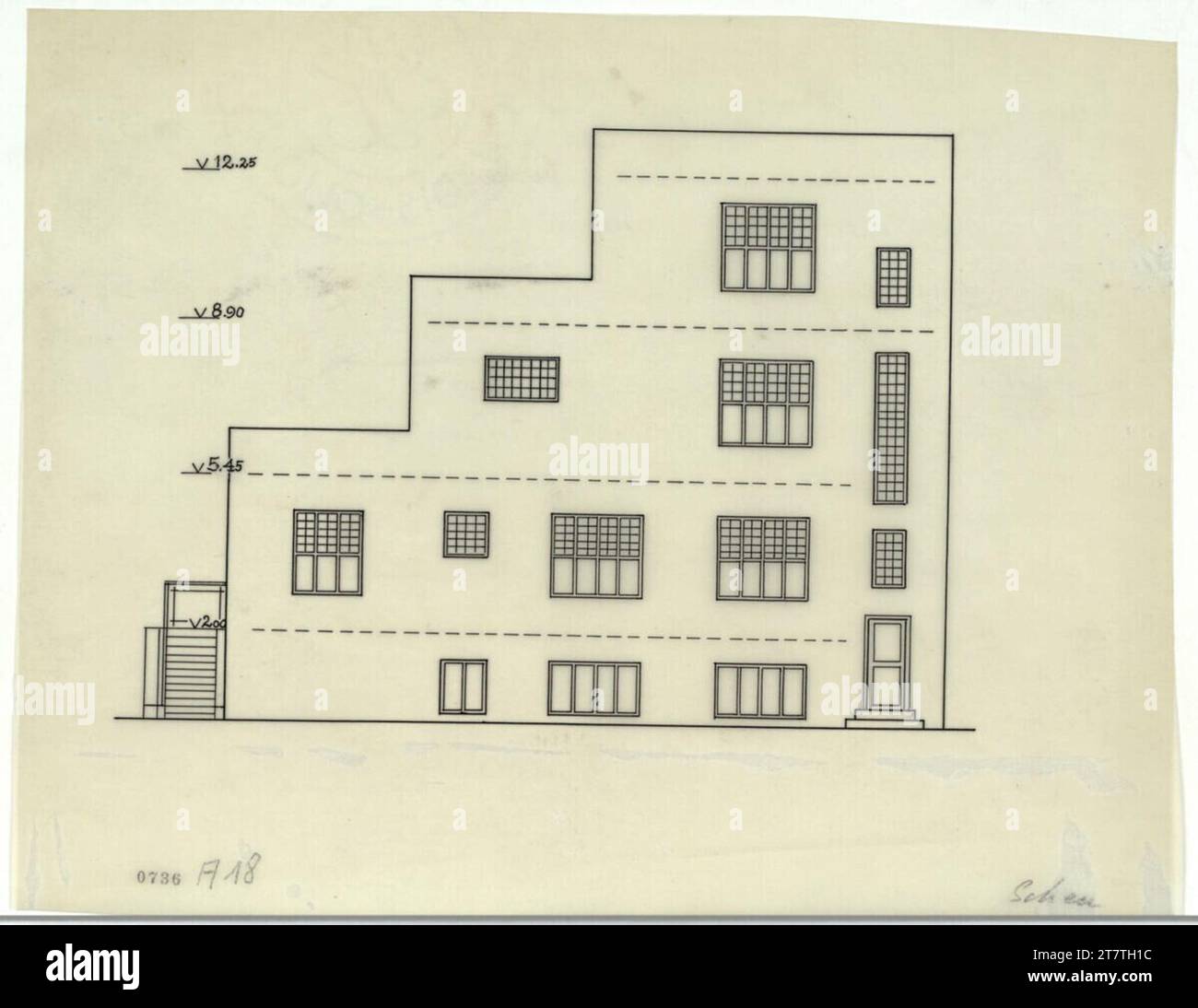 Adolf Loos (Entwerfer in) House Scheu, Vienna, street facade, view ...