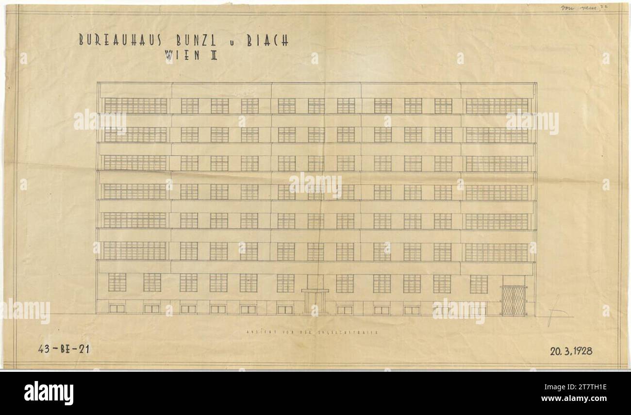 Adolf Loos (Entwerfer in) Bunzel and Biach, Vienna II., Facade ...