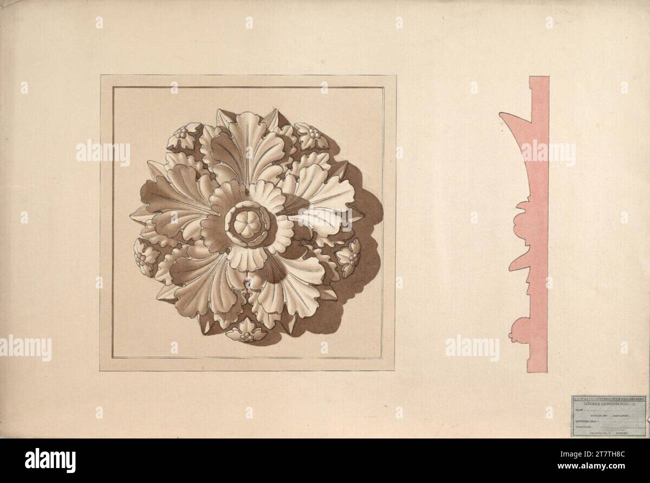 Adolf Loos (Zeichner in) Work from Loos, stone rosette. Sign paper; ink 1885 - 1887 , 1885/1887 ...