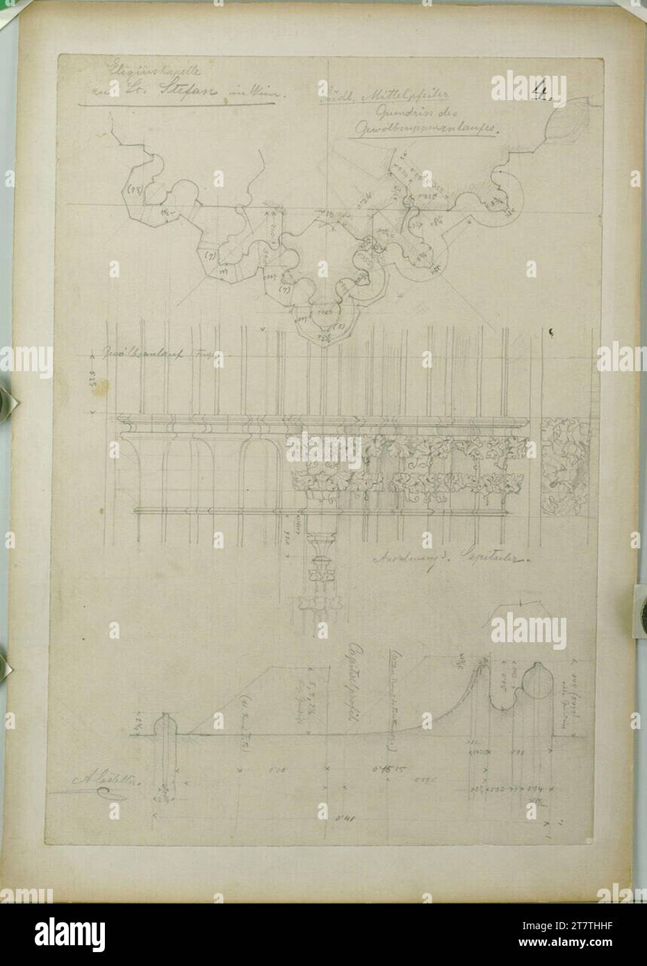 Alfred Castelliz (Zeichner in) Vienna, St. Stephan, Eligiuskapelle ...