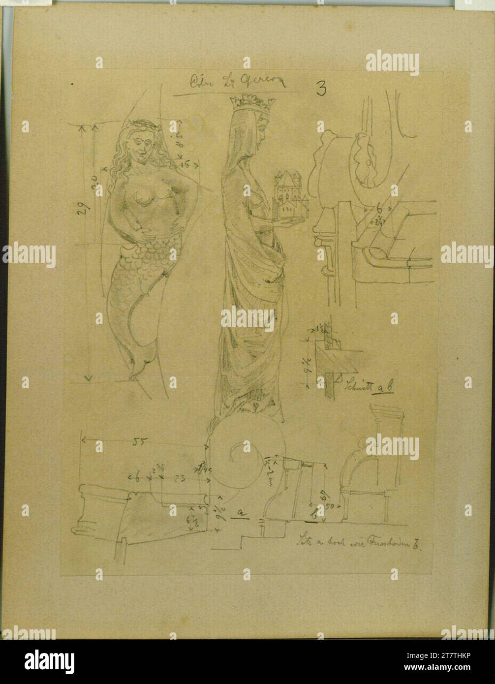 Alfred Castelliz (Zeichner in) Cologne, St. Gereon, Details of the ...