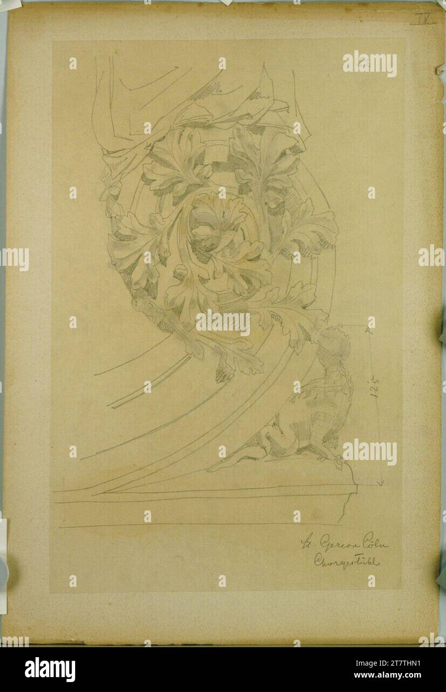 Alfred Castelliz (Zeichner in) Cologne, St. Gereon, Details of the ...