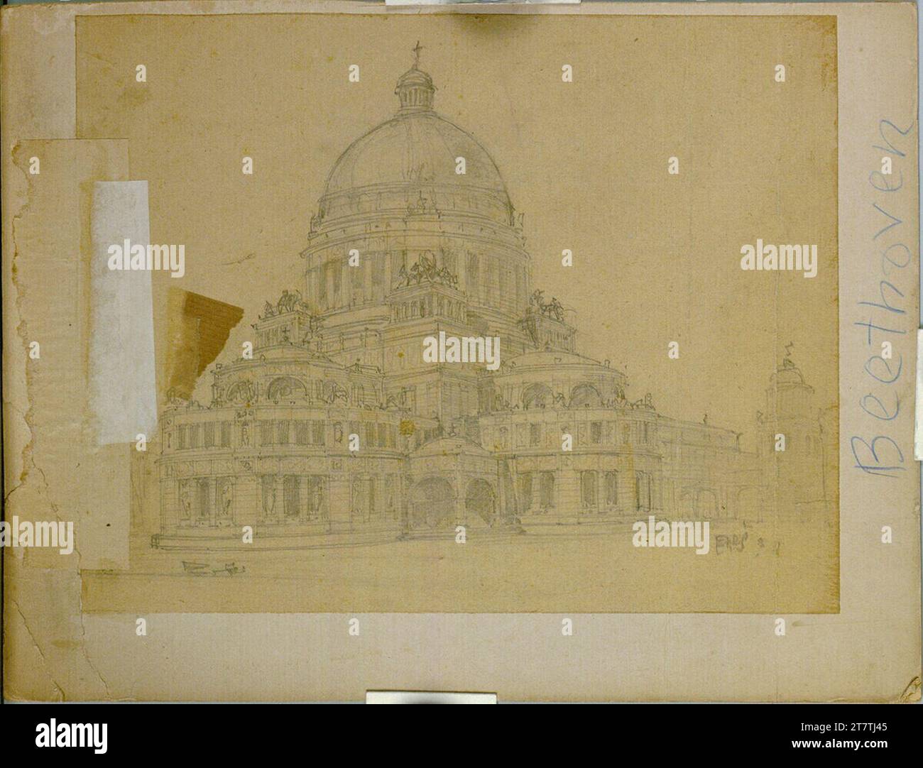 Alfred Castelliz Church design with a four-way dome and 3-conch system ...