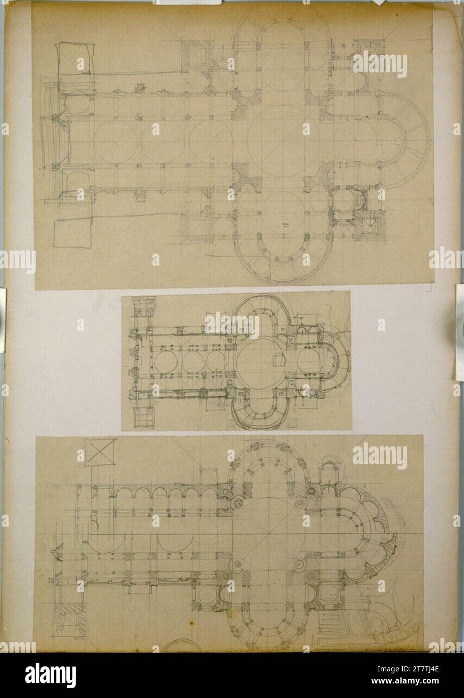 Alfred Castelliz Church design with a four-way dome and 3-conch system ...