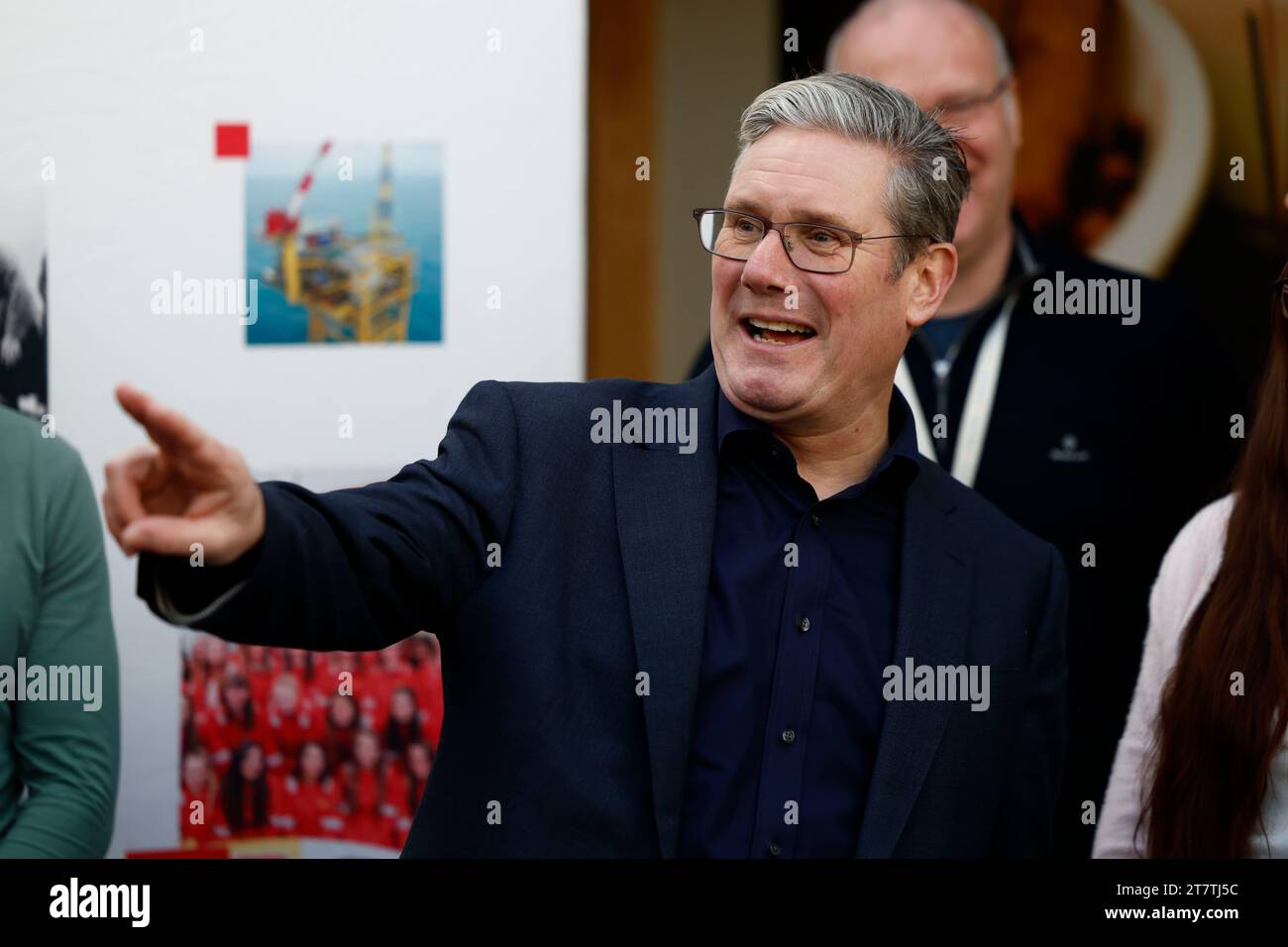 Labour leader Sir Keir Starmer during a visit to St Fergus Gas Terminal ...