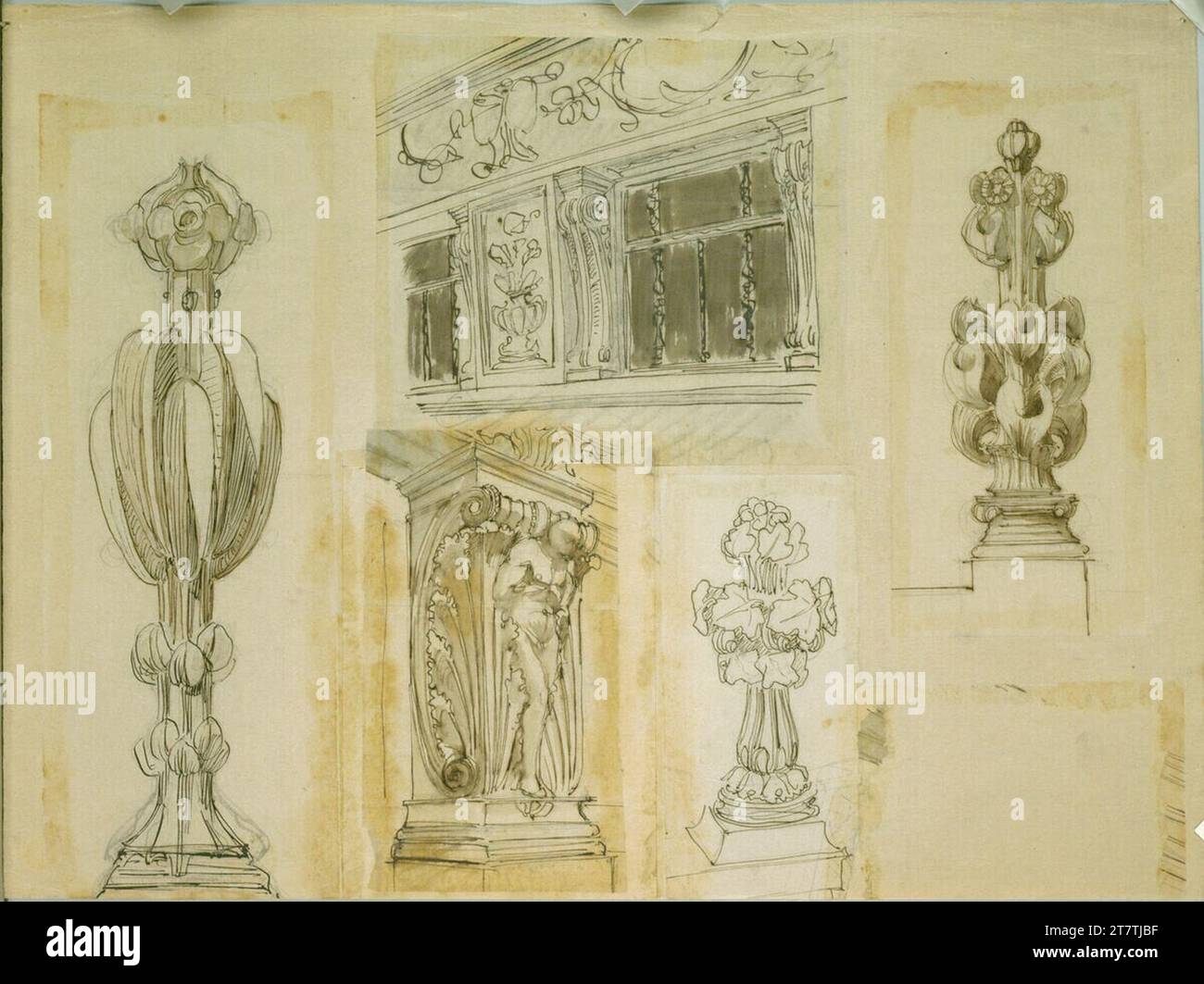 Alfred Castelliz (Zeichner in) Approach (architecture detail), open ...