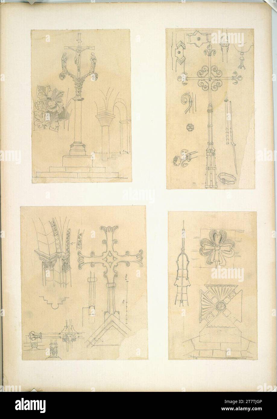 Alfred Castelliz Cross and essay designs, cutting, cut. Paper, medium ...