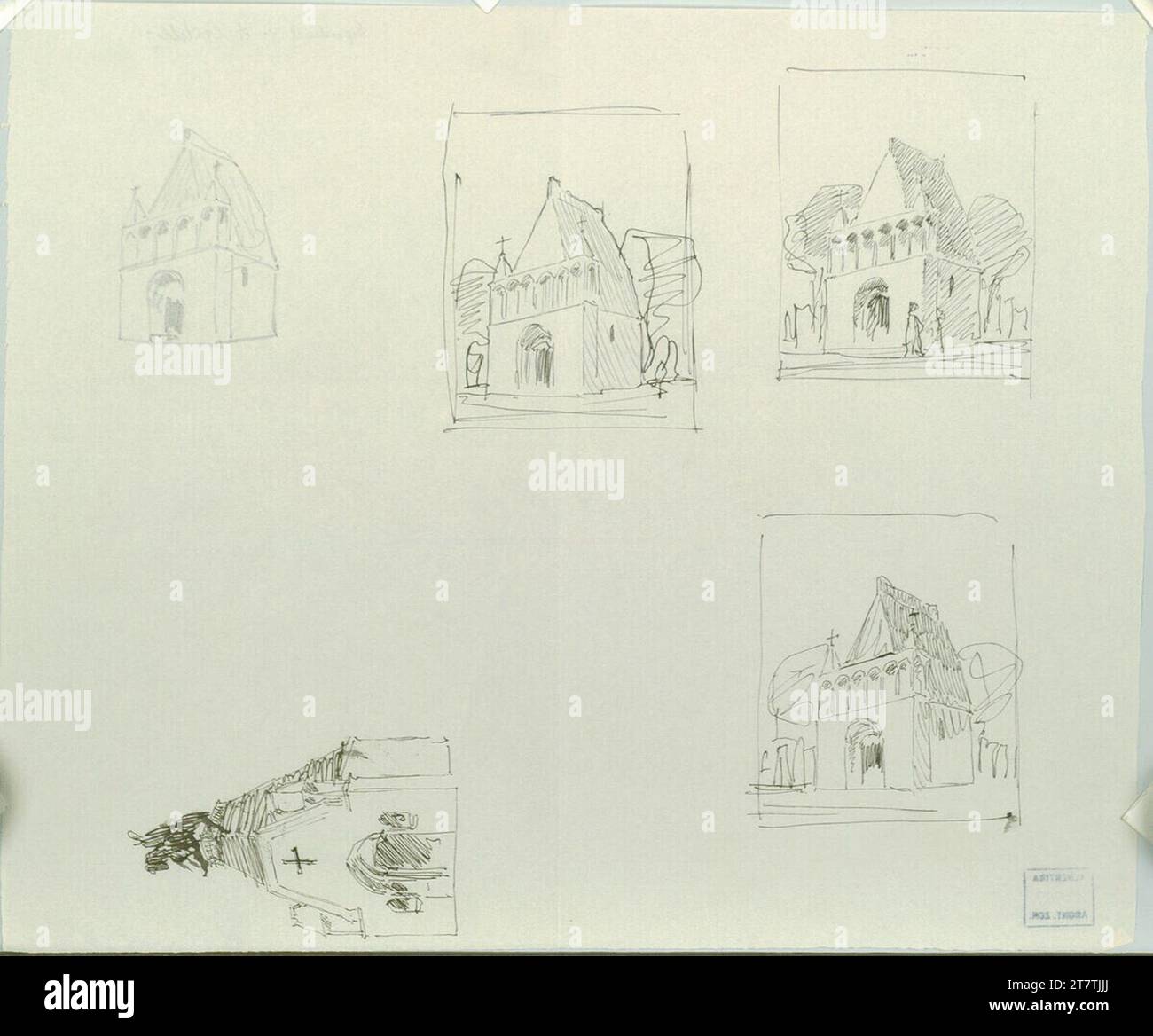 Alfred Castelliz Vienna, Döblingen cemetery, grave chapel for Baronin ...