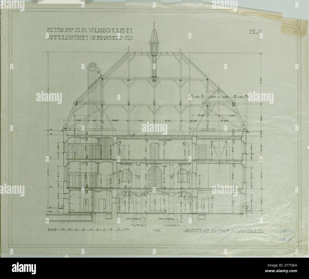 Alfred Castelliz Arnoldstein, elementary school, cross section C-d ... Alfred Castelliz Arnoldstein, elementary school, cross section C-d ...