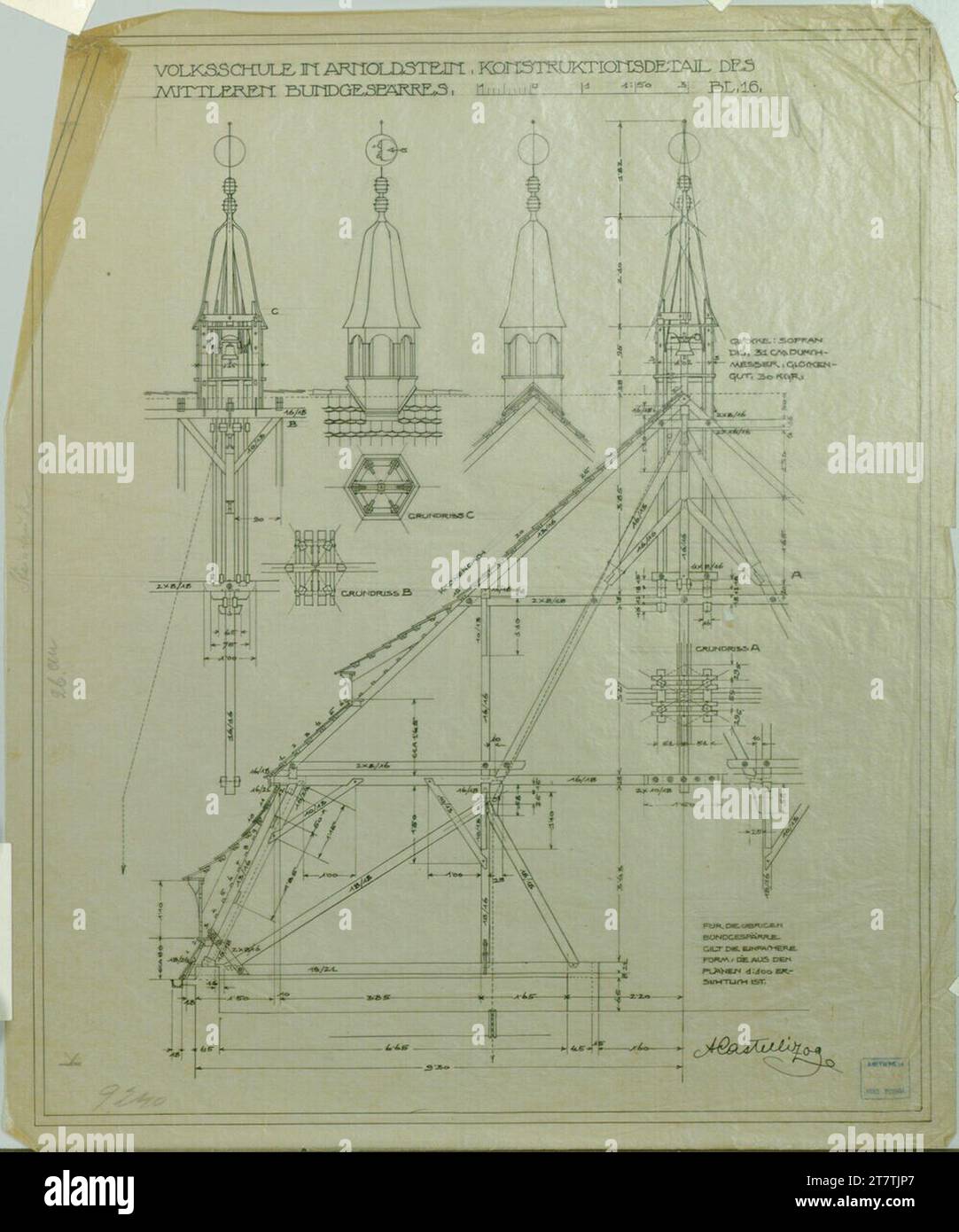 Alfred Castelliz Arnoldstein, elementary school, roof structure in ... Alfred Castelliz Arnoldstein, elementary school, roof structure in ...