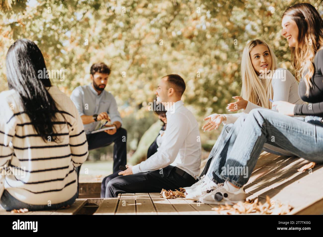 Group of University Students Discussing Topics and Solving Tasks ...