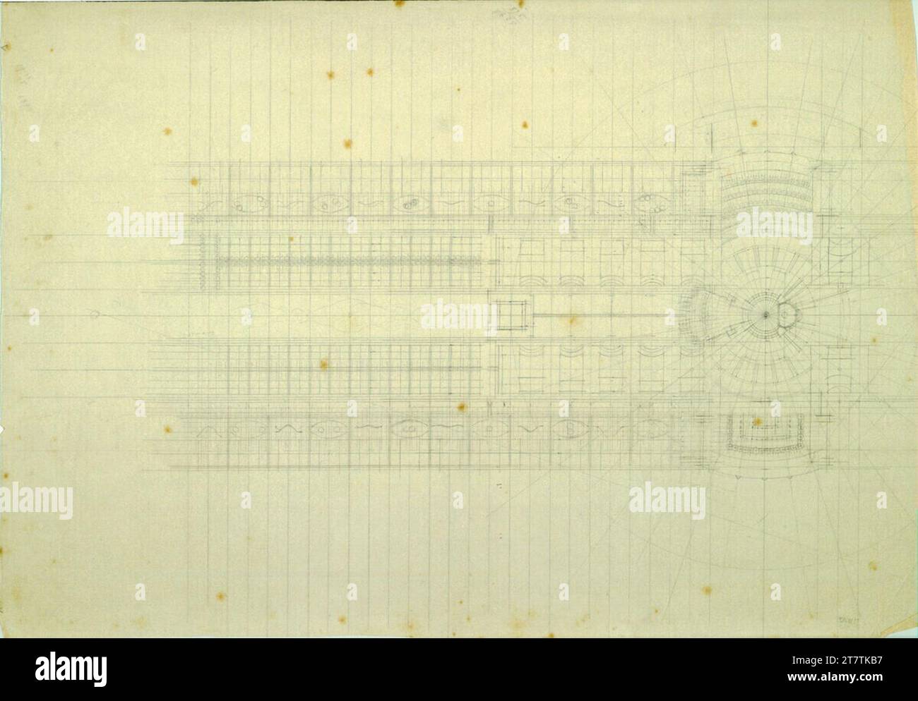 Alfred Castelliz Dornach, Goetheanum, part of the general plan with ...