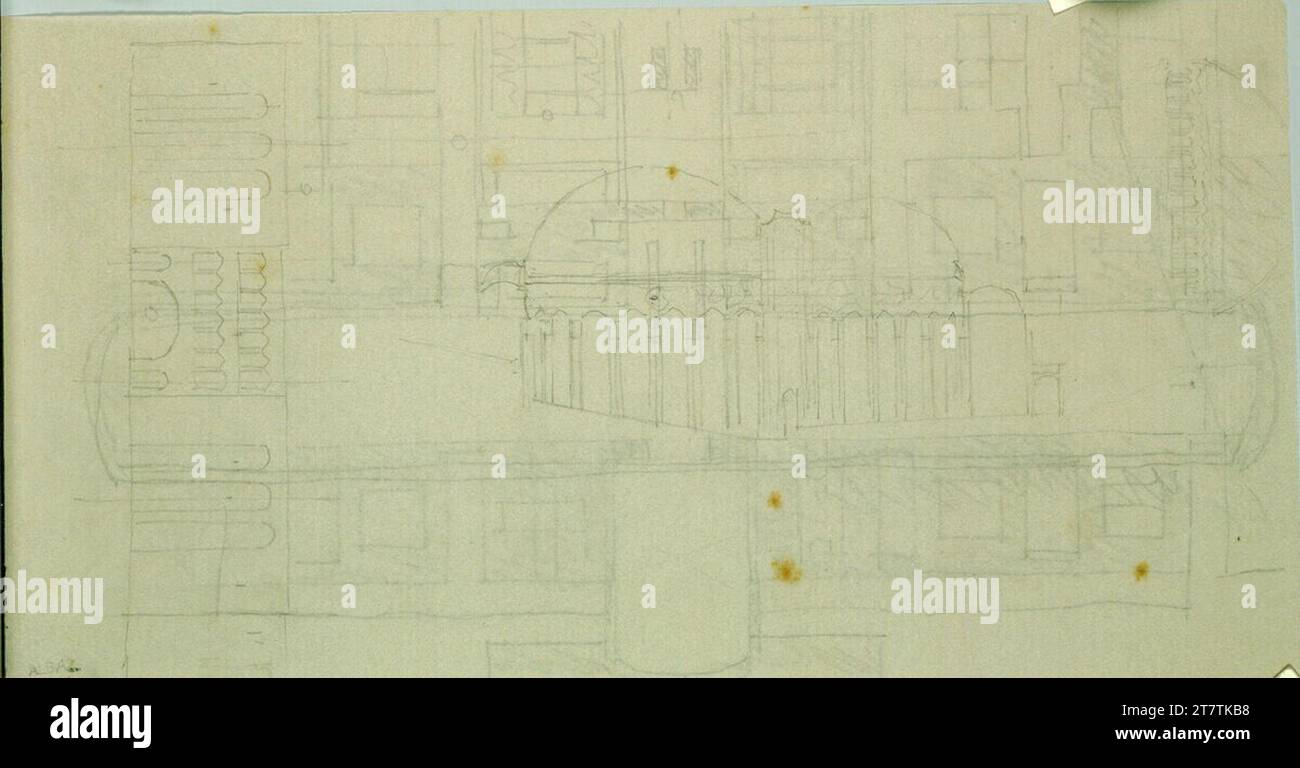 Alfred Castelliz Dornach, Goetheanum, draft sketches to facades and the ...