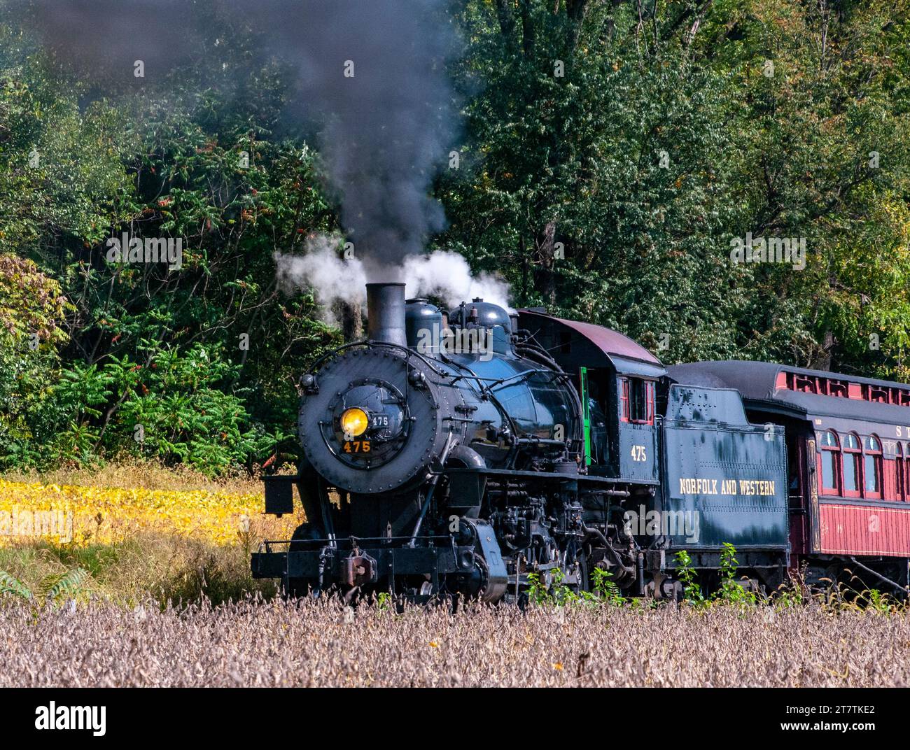 Strasburg, Pennsylvania, October 4, 2023 - A View of a Restored Steam ...