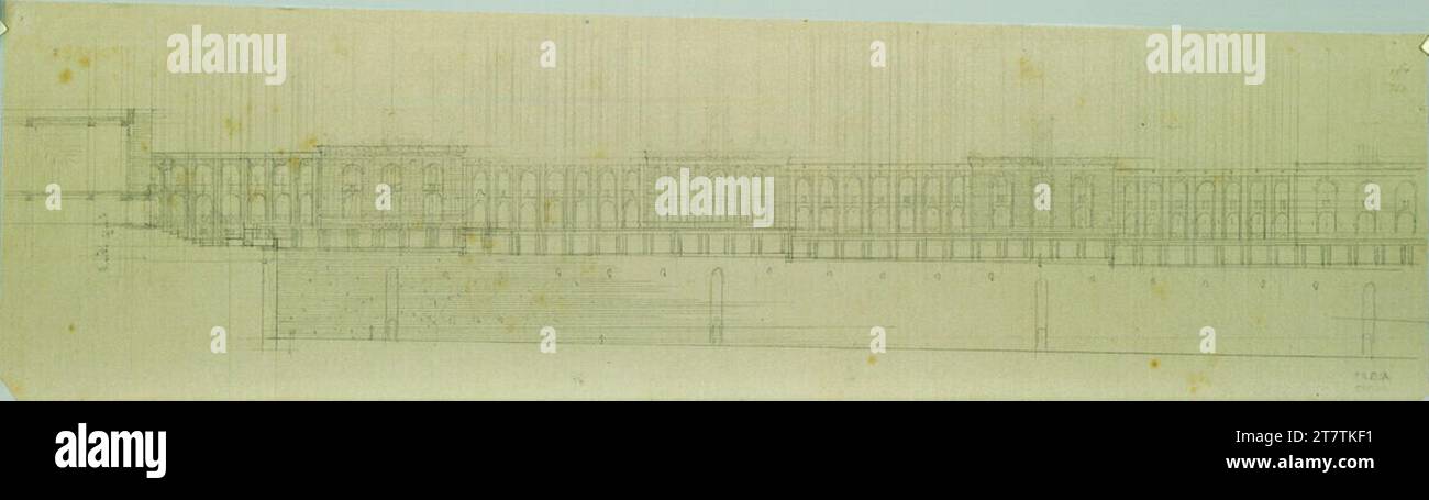 Alfred Castelliz Dornach, Goetheanum, central boulevard, facade tear ...