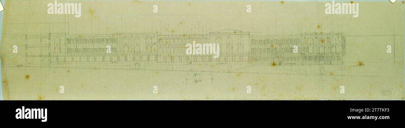 Alfred Castelliz Dornach, Goetheanum, central boulevard, facade tear ...