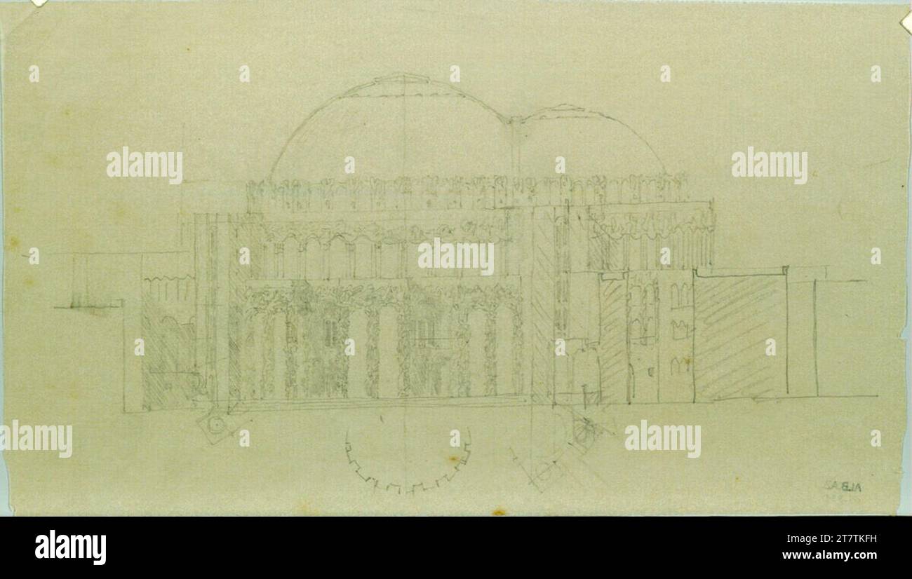 Alfred Castelliz Dornach, Goetheanum, Dome construction, variant II, on ...