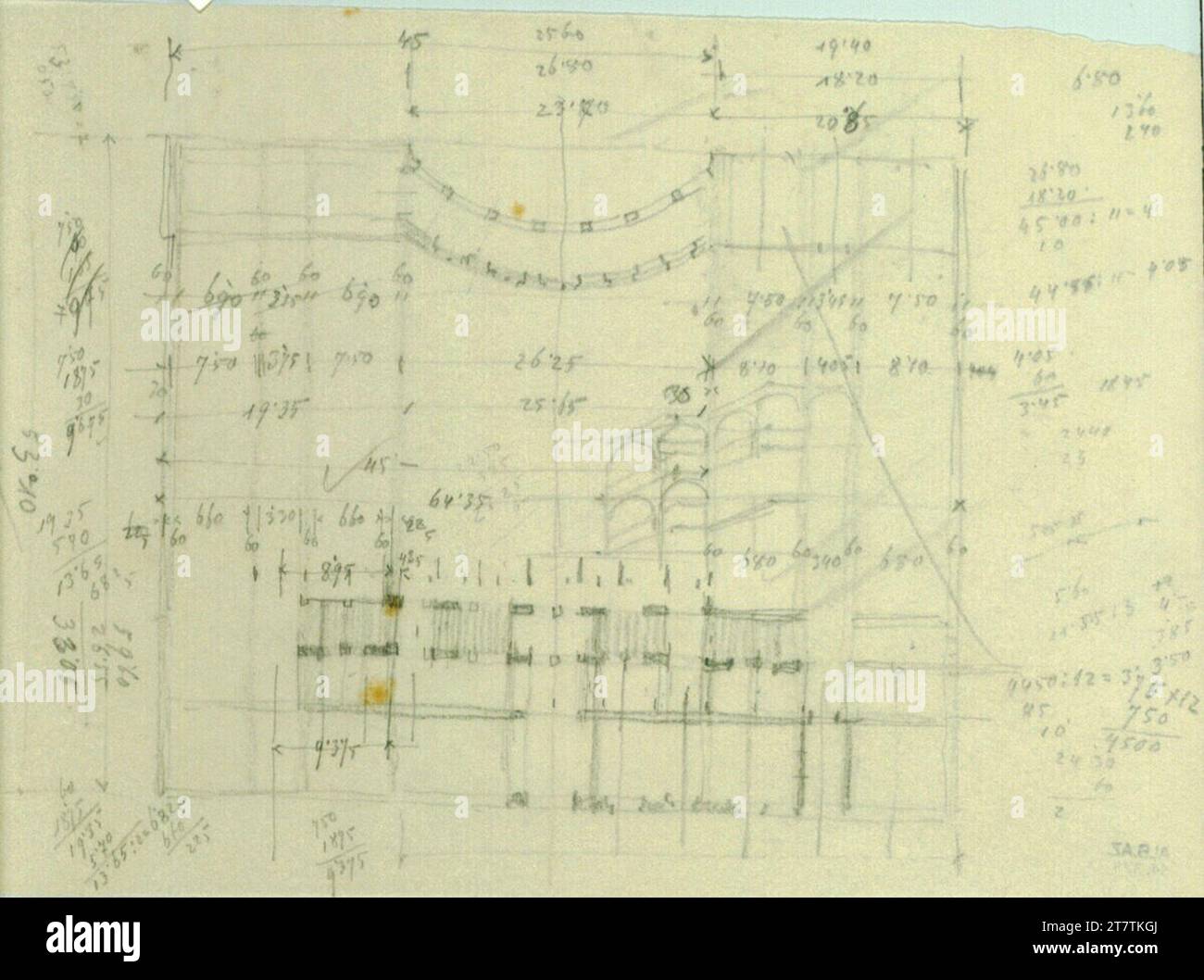 Alfred Castelliz Dornach, Goetheanum, floor plan for buildings ...