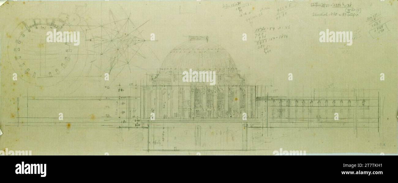 Alfred Castelliz Dornach, Goetheanum, dome construction, variant I ...