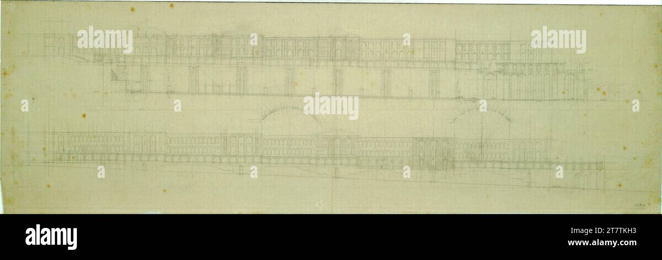 Alfred Castelliz Dornach, Goetheanum, central boulevard, facade tear ...