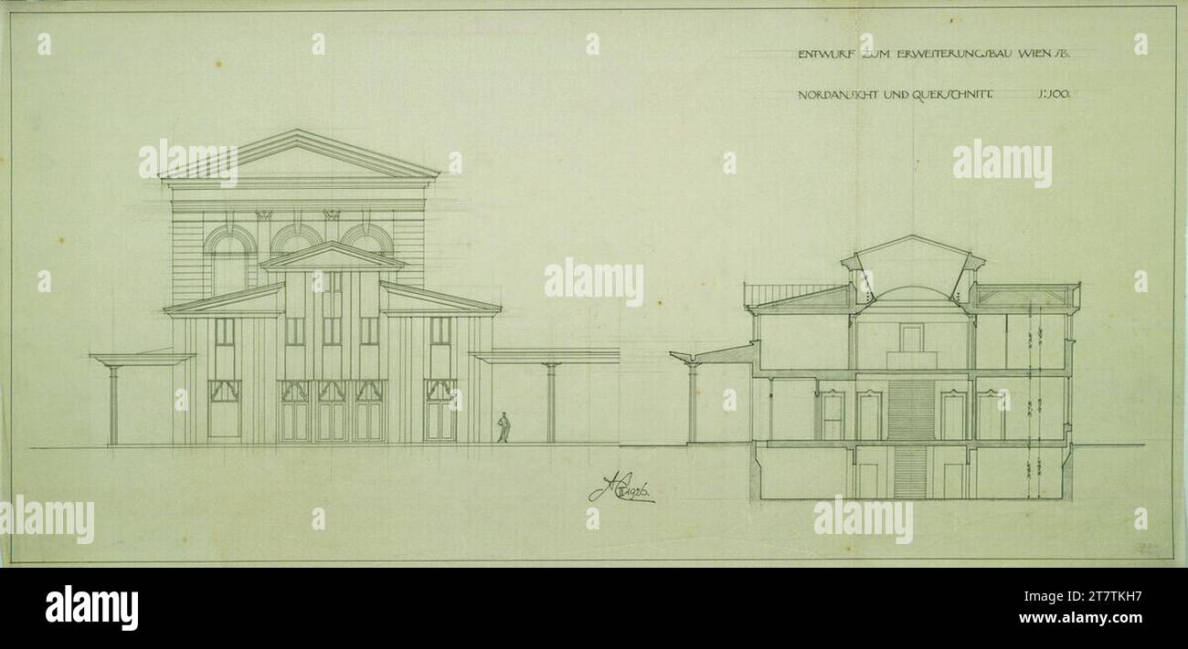 Alfred Castelliz Vienna, refectory, extension SB, counter -project of ...