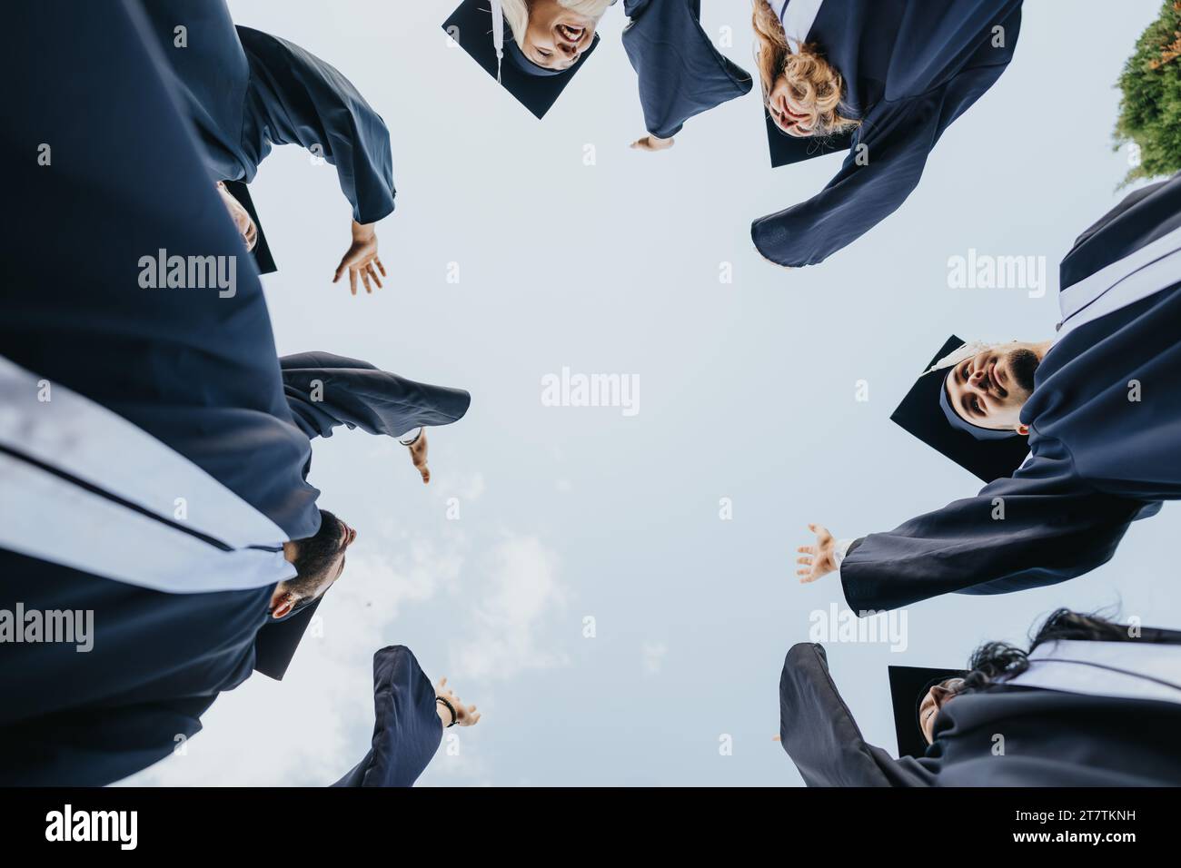 Group of Happy Graduates Celebrating Achieved Goals and Creating ...