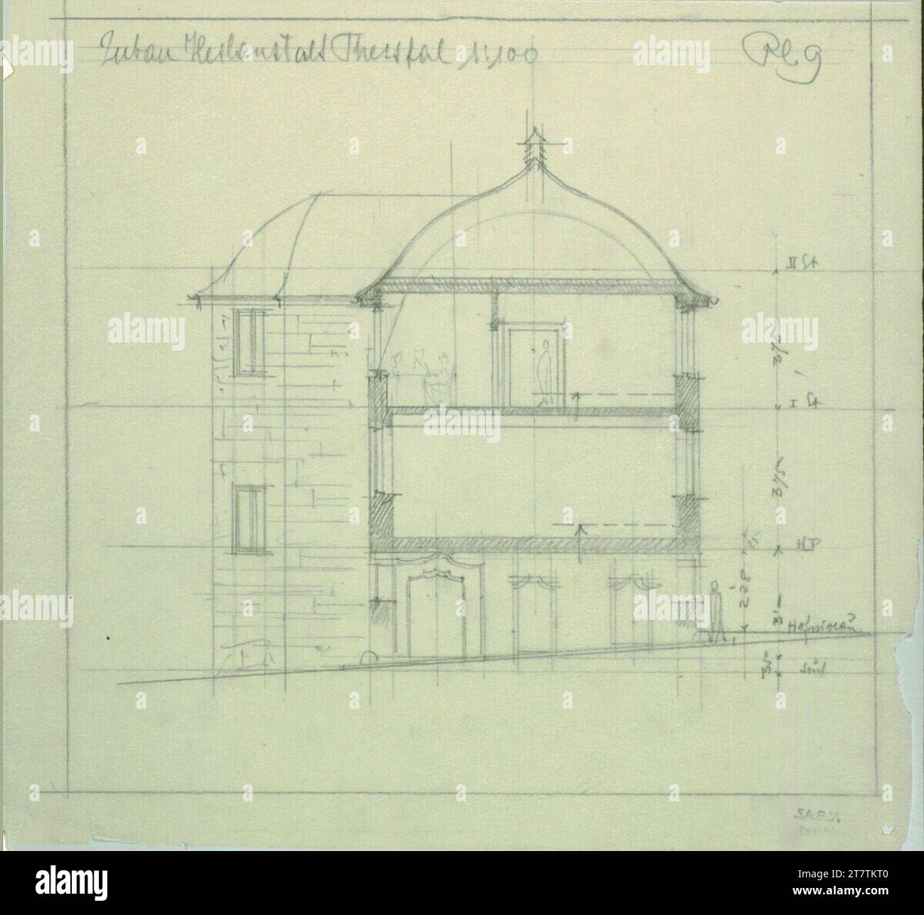 Alfred Castelliz Bad Groß-Ellersdorf, Sanatorium Thesstal, construction ...