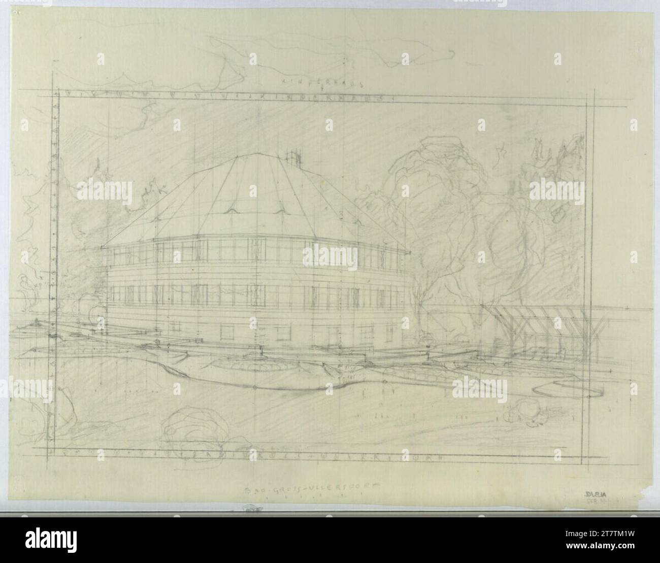 Alfred Castelliz Bad Groß-Ellersdorf, children's home, perspective of ...
