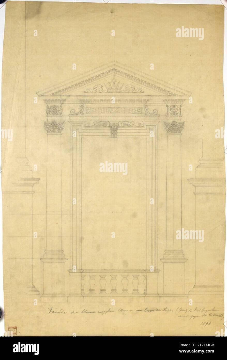 Carl von Hasenauer Vienna I, Hofburg, Neue Castle, draft of a window ...