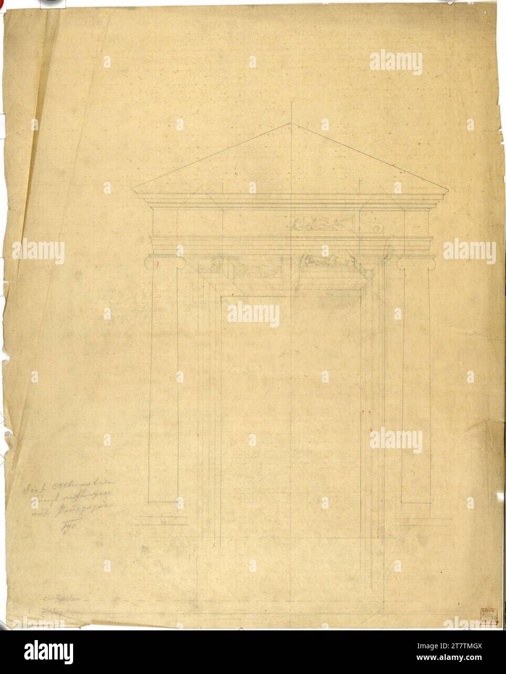Carl von Hasenauer Vienna I, Hofburg, Neue Castle, draft of a window ...