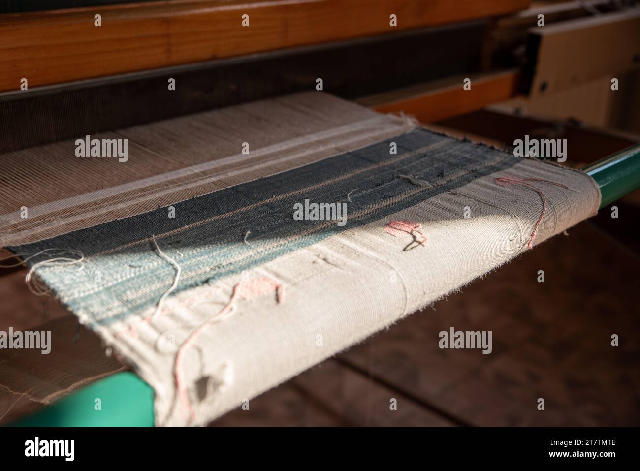 Traditional textile manufacture Weaving thread for the textile industry ...