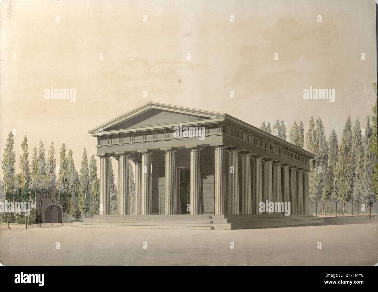Peter von Nobile (Architekt in) Vienna I, Volksgarten, Thesus temple ...