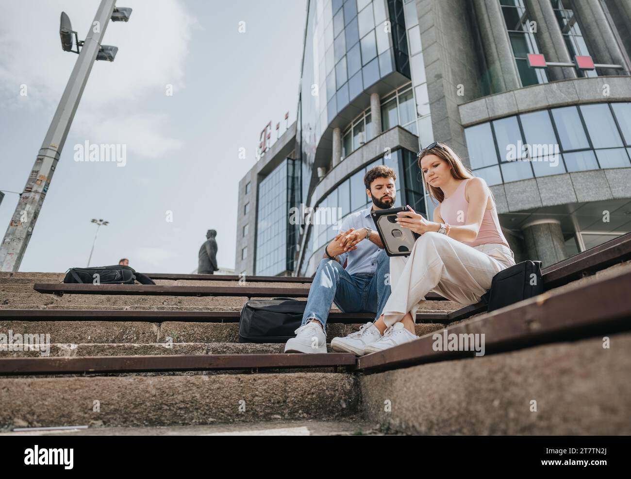 Successful Business Expansion in Urban City Center. Young Executives ...