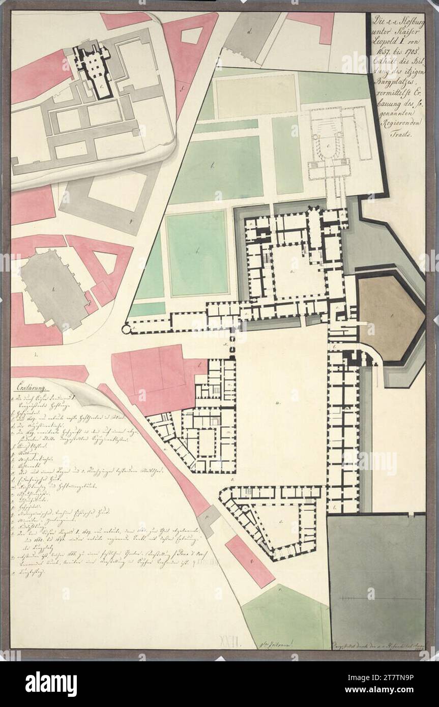 Johann Aman (Zeichner in) Vienna I, Hofburg, Aman reconstruction ...