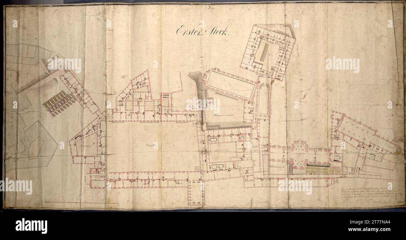 Johann Aman (Architekt in) Vienna I, Hofburg, overall plan, inventory ...